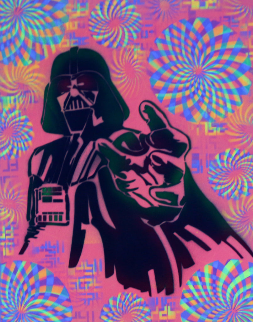 Hyphy Invader Glow in the Dark Original Canvas 16x20" INCLUDES (4) FRE ...