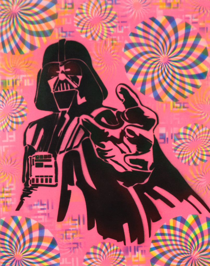 Hyphy Invader Glow in the Dark Original Canvas 16x20" INCLUDES (4) FRE ...