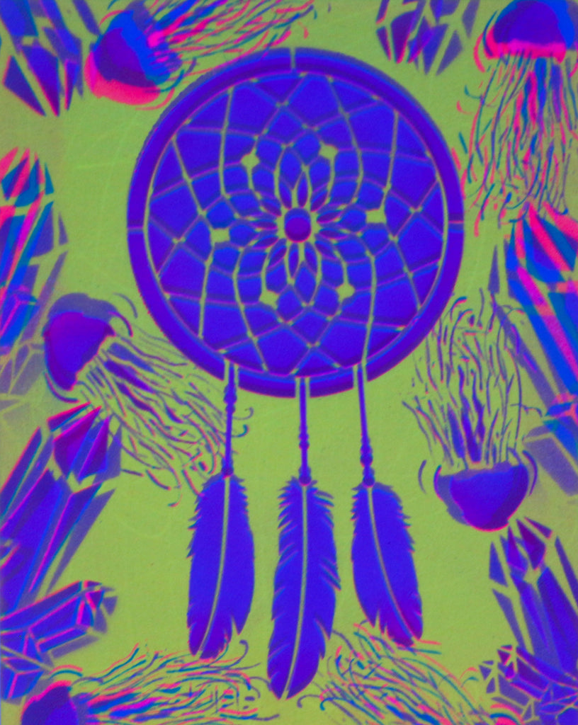 Hyphy Dream of Jellies-2 Glow in the Dark Original Canvas 11x14" INCLU ...
